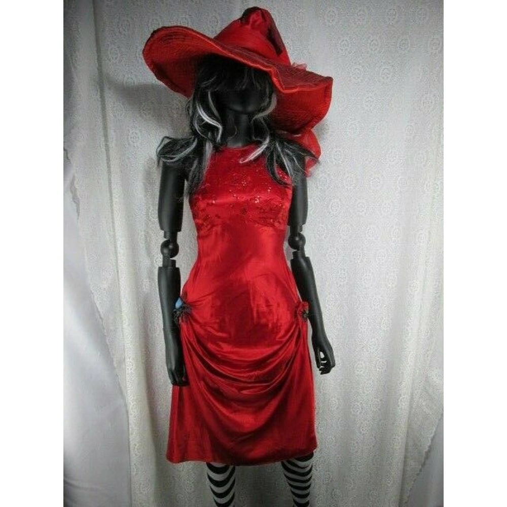 Vintage Red Witch Dress Costume - Gem